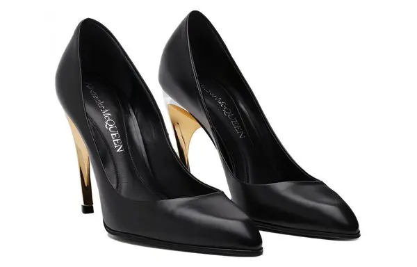 Alexander McQueen Sculptural Heel Pumps - Black/silver