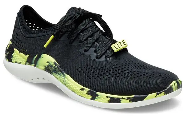 CROCS Literide 360 Marbled Pacer Sneakers - Black/white/green