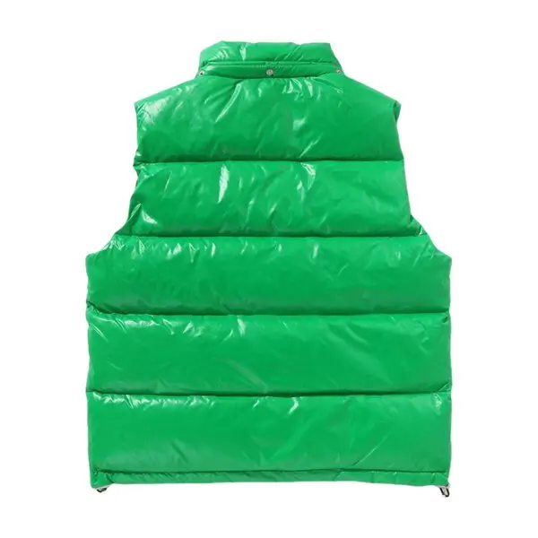 A BATHING APE Line Camo Debossed Nylon Down Vest - Green