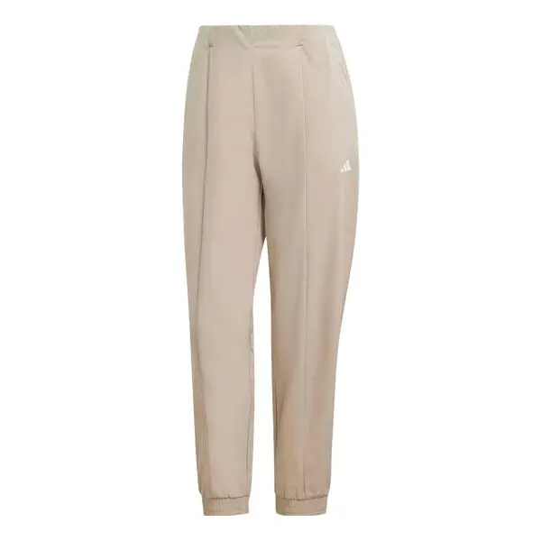 Adidas Logo Aeroready Train Essentials Woven Pants - Beige