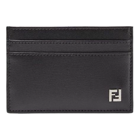 Fendi Ss26 Ff Squared Card Holder - Black