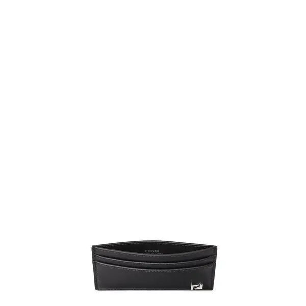 Fendi Ss26 Ff Squared Card Holder - Black