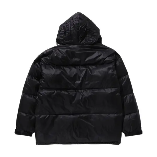 A BATHING APE Shark Hooded Down Jacket - Black