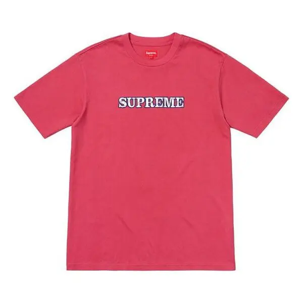 Supreme Fw18 Floral Logo Tee Dusty Red Logo Tee