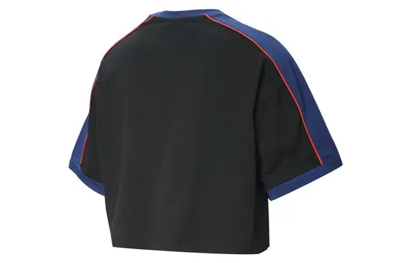 PUMA X Rdet Multicolor Splicing Round Neck Short Sleeve T-shirt - Black