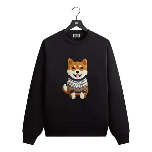 Kith Kithmas 2025 Shiba Nelson Crewneck - Black