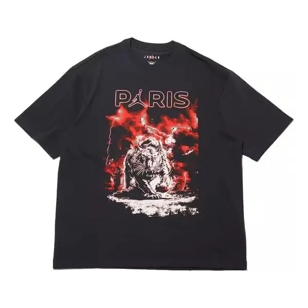 JORDAN Paris Saint-germain Graphic T-shirt 'off-noir - Off-noir/sail