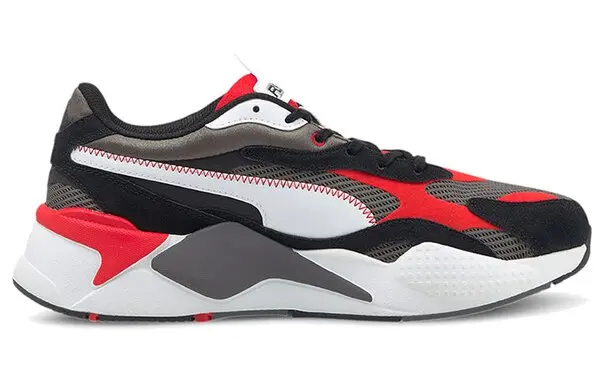 PUMA Rs-x3 Twill Air Mesh Sneakers - Black/white/red