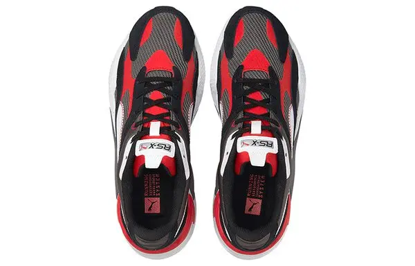 PUMA Rs-x3 Twill Air Mesh Sneakers - Black/white/red