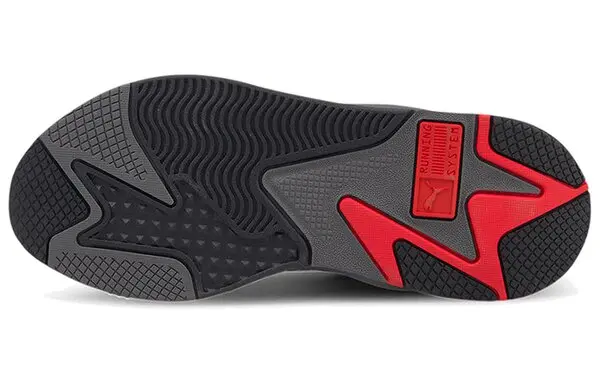 PUMA Rs-x3 Twill Air Mesh Sneakers - Black/white/red