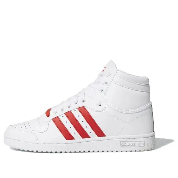 Adidas Top Ten High Lush Red' Sneakers - White