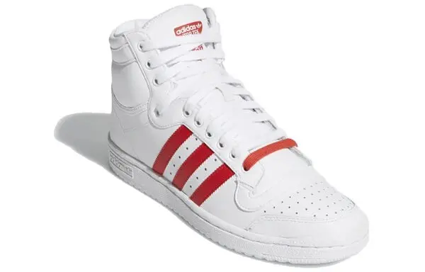 Adidas Top Ten High Lush Red' Sneakers - White
