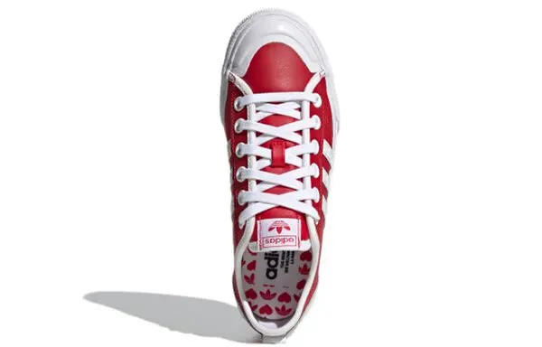 Adidas Nizza Rf Platform "heart Embossed Scarlet" Sneakers - Red