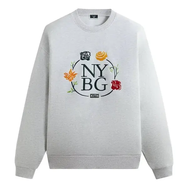 Kith X New York Botanical Garden Logo Nelson Crewneck - Grey