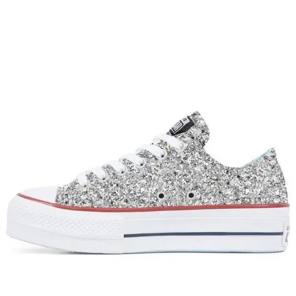 CONVERSE Chiara Ferragni X Chuck Taylor All Star Lift Ox Sneakers - Silver/white