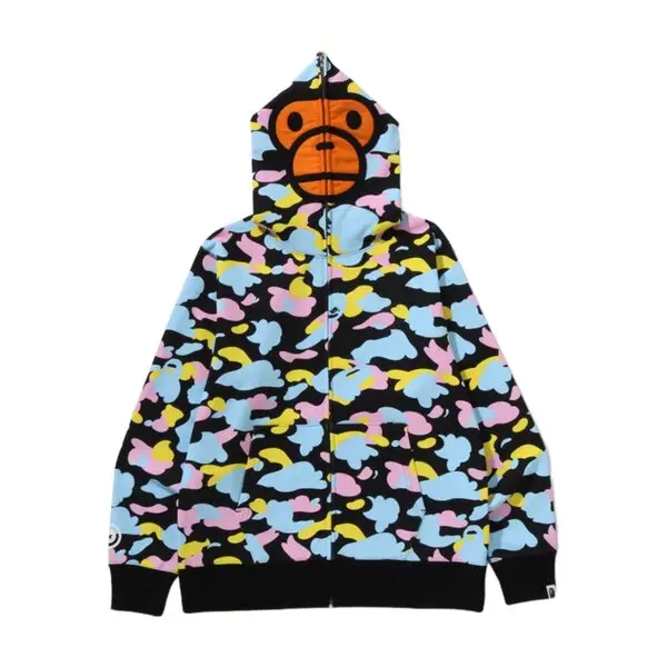 A BATHING APE Baby Milo Camouflage Full Zip Hoodie