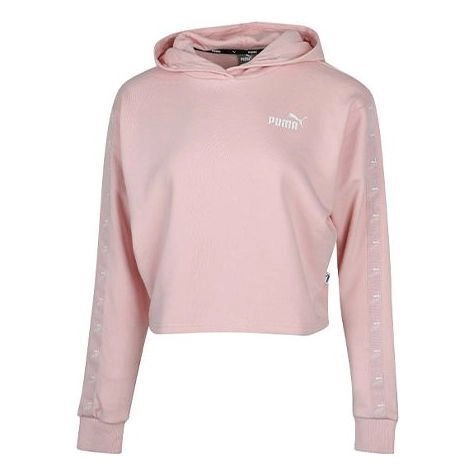 PUMA Amplified Cropped Hoodie - Pink/white