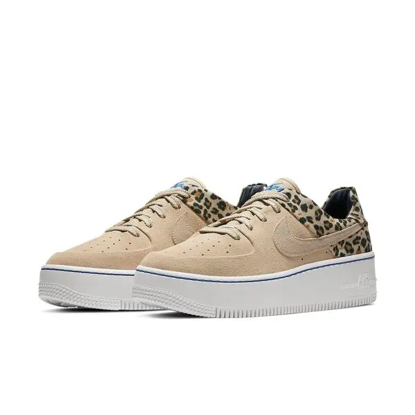 Nike Force 1 Sage Low Premium "leopard Print - Yellow