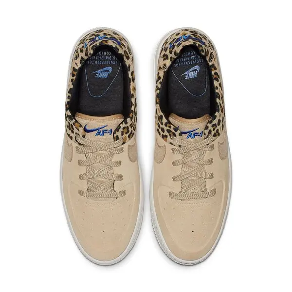 Nike Force 1 Sage Low Premium "leopard Print - Yellow