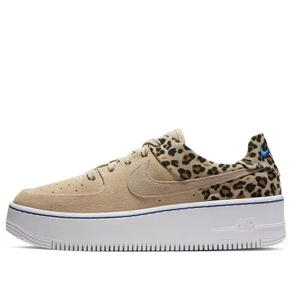 Nike Force 1 Sage Low Premium "leopard Print - Yellow