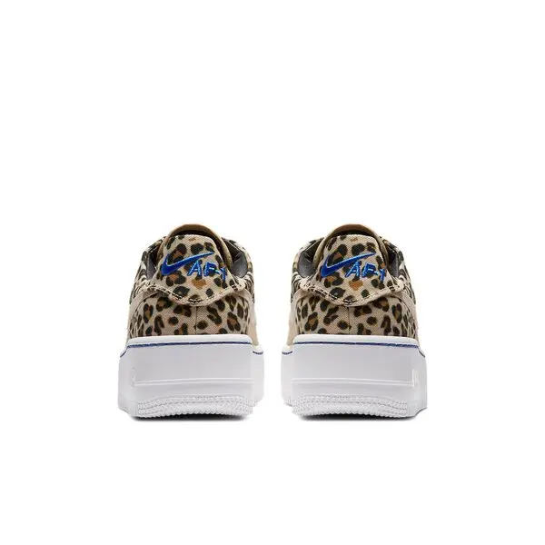 Nike Force 1 Sage Low Premium "leopard Print - Yellow