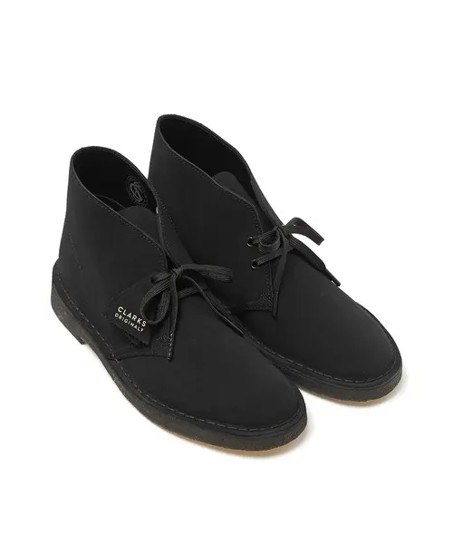 Clarks Suede Desert Boots - Black