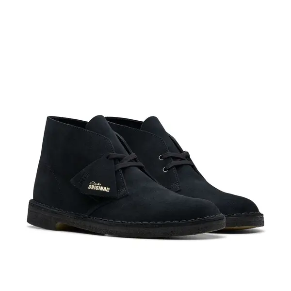 Clarks Suede Desert Boots - Black