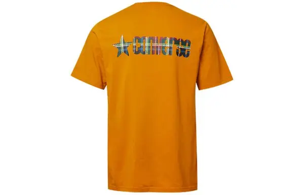 CONVERSE Contrasting Colors Plaid Short Sleeve