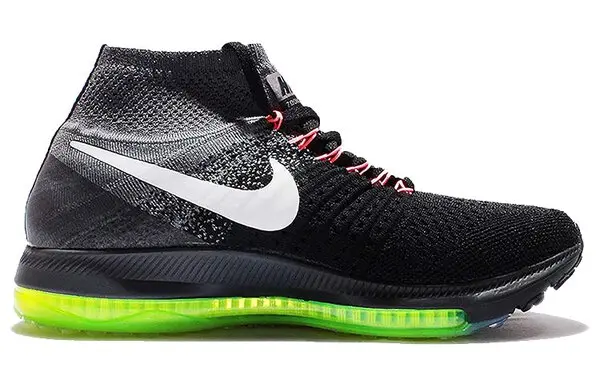 Nike Zoom All Out Flyknit - Black/white/green