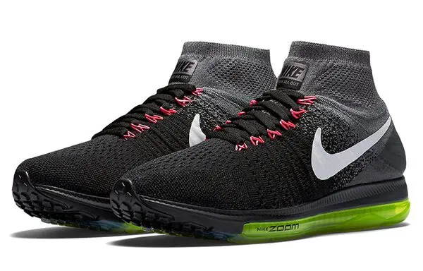 Nike Zoom All Out Flyknit - Black/white/green
