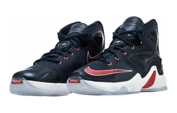 Nike Lebron 13 'usa' High Top Sneakers - White/blue/red