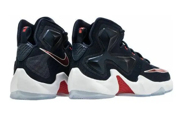 Nike Lebron 13 'usa' High Top Sneakers - White/blue/red