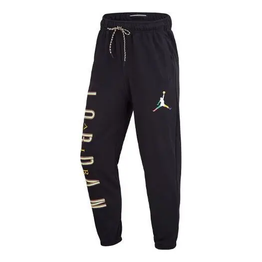 JORDAN Sport Dna Casual Alphabet Printing Lacing Sports Pants/trousers/joggers Black - Multi-color