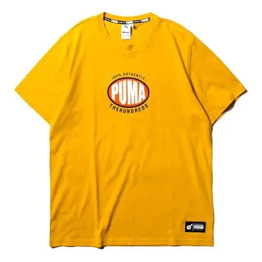 PUMA X The Hundreds Logo Printed Short Sleeve Tee - Gold
