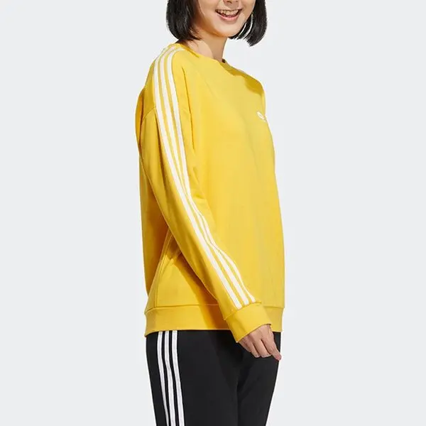 Adidas Neo 3-stripes Crew Sweatshirt - Yellow/white