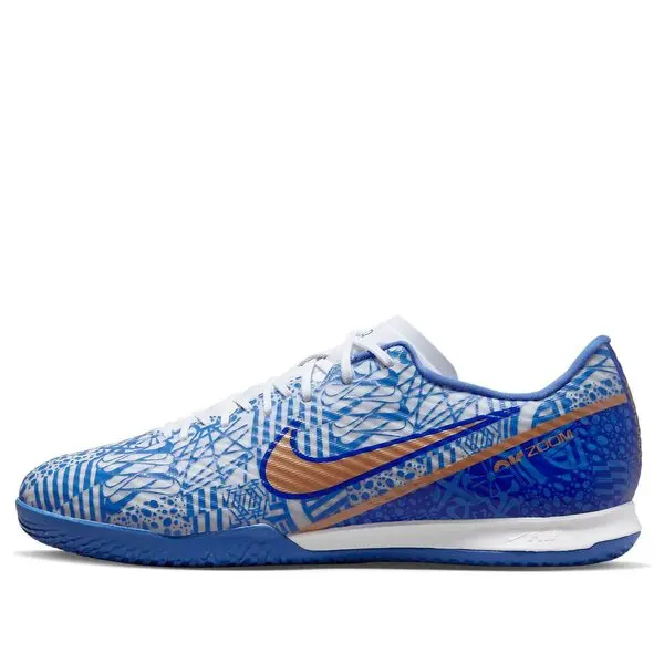 Nike Zoom Mercurial Vapor 15 Academy Cr7 Ic "azulejo" Athletic Sneakers - White/blue