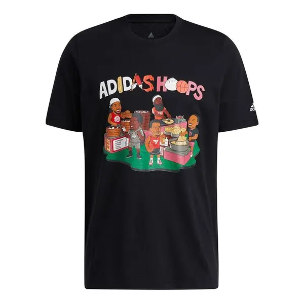Adidas China S1 Tee Casual Basketball Sports Breathable Short Sleeve - Black