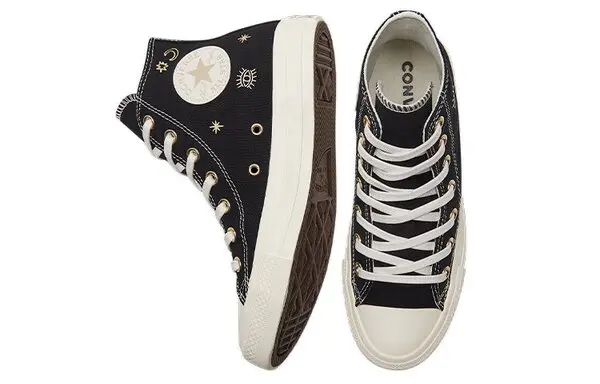CONVERSE Chuck Taylor All Star High Top Sneakers With Golden Embellishments