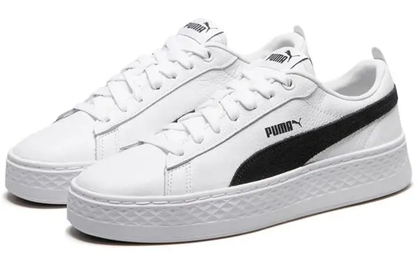 PUMA Smash Platform L Sneakers - Black And White