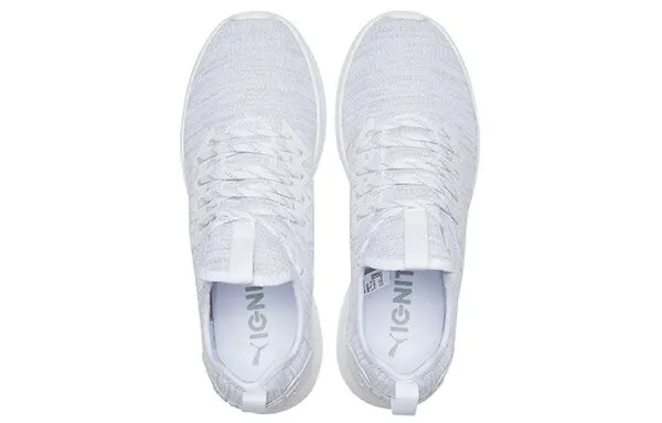 PUMA Ignite Flash Evoknit Low Top Sneakers - White