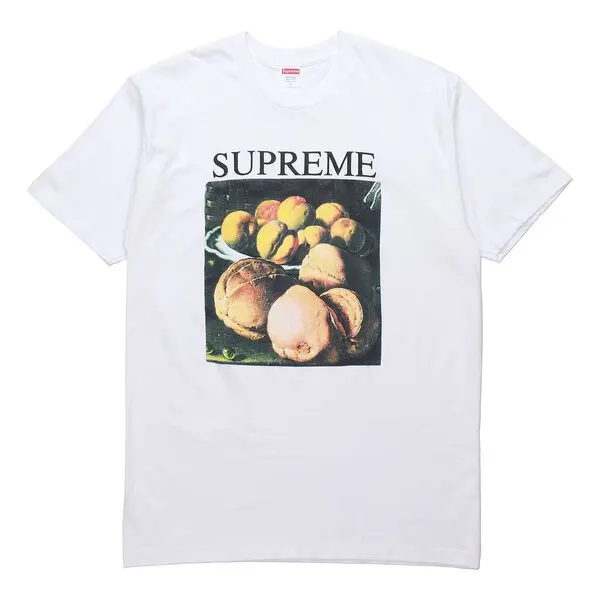 Supreme Fw18 Still Life Tee Printing Short Sleeve - White