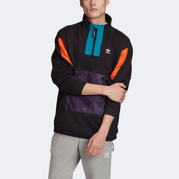 Adidas Originals Pt3 1/4 Zip Track Jacket - Black