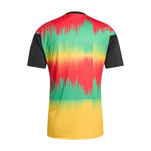Adidas Jamaica 2026 X Bob Marley Home Pre Match Jersey - Bold Gold/vivid Green/pure Ruby
