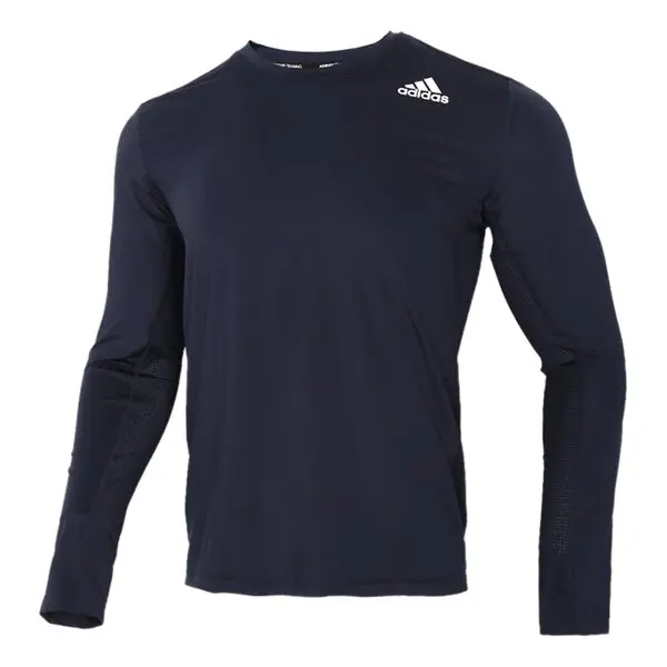 Adidas Tf Turf Ls Ftd Sports Running Training Gym Long Sleeves Blue - Navy