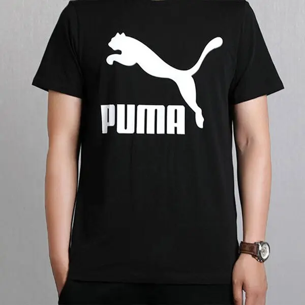PUMA Casual Sports Round Neck Breathable Short Sleeve - Black