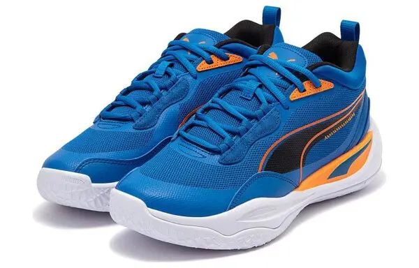PUMA Playmaker Pro "knicks" Athletic Sneakers - Royal/vibrant Orange