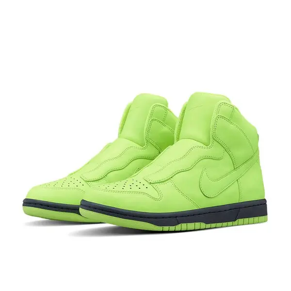 Nike Sacai X Dunk Lux High Top Sneakers - Volt/obsidian-volt