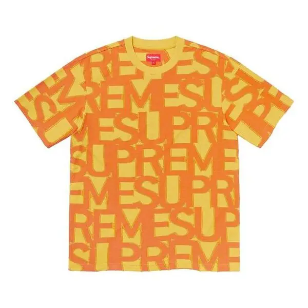 Supreme Ss20 Week 2 Spellout Ss Top Logo Tee - Yellow