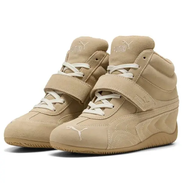 PUMA X Alexander Mcqueen Speedcat Mid Wedge Sneakers - Beige