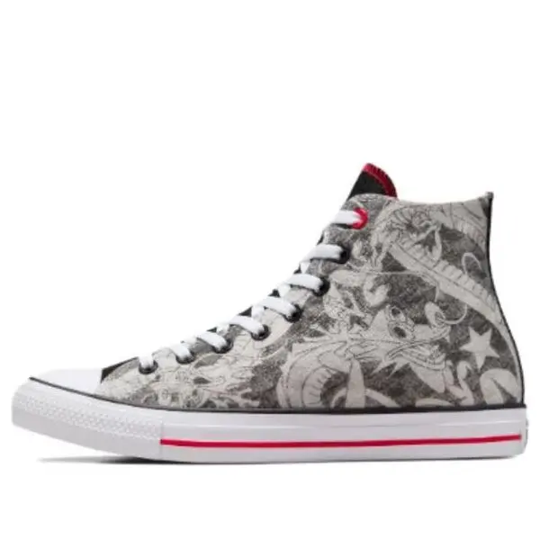CONVERSE Chuck Taylor All Star High Top "dragon Graphic - Black/white/red